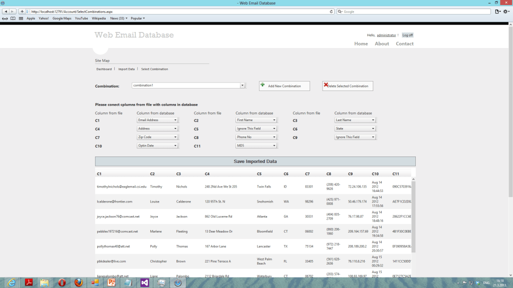 WEB EMAIL DATABASE - Art & Logic d.o.o